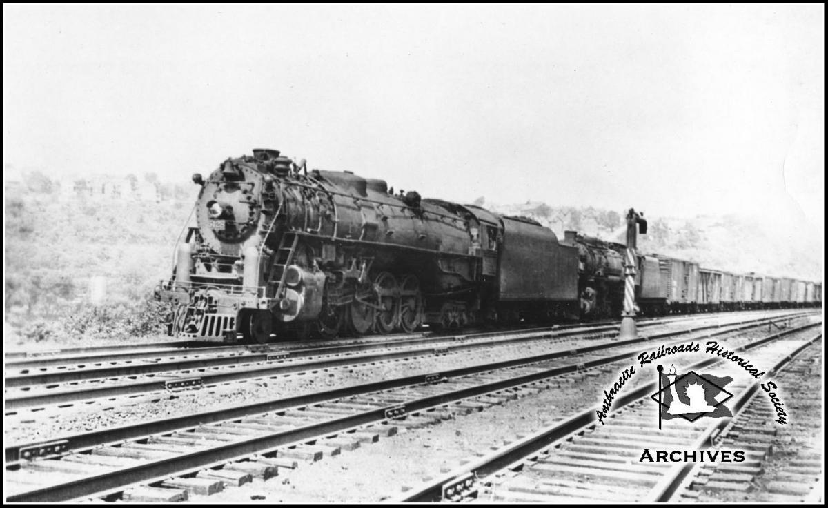 Lehigh Valley BLW 4-8-4 5128 at Easton, PA - ARHS Digital Archive